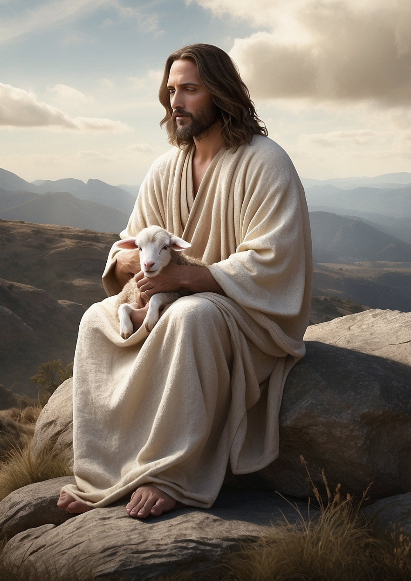 Rice Paper For Decoupage Jesus With Lamb Full Cat. No. 5263 – The Secrets of Decoupage