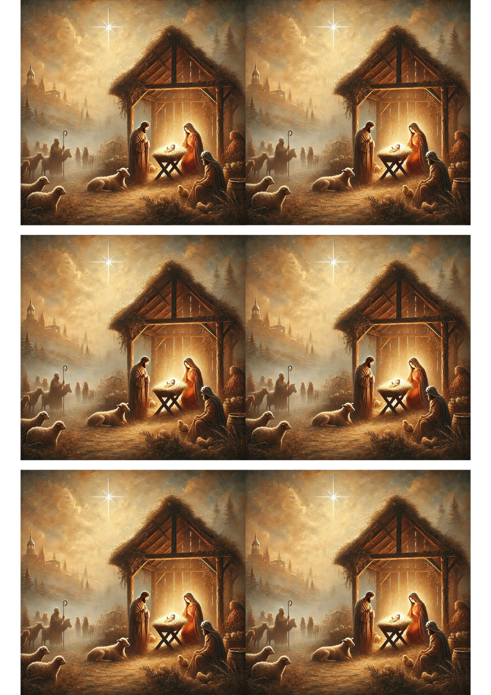 Rice Paper For Decoupage Jesus in the Bethlehem Manger Collage Cat. No ...